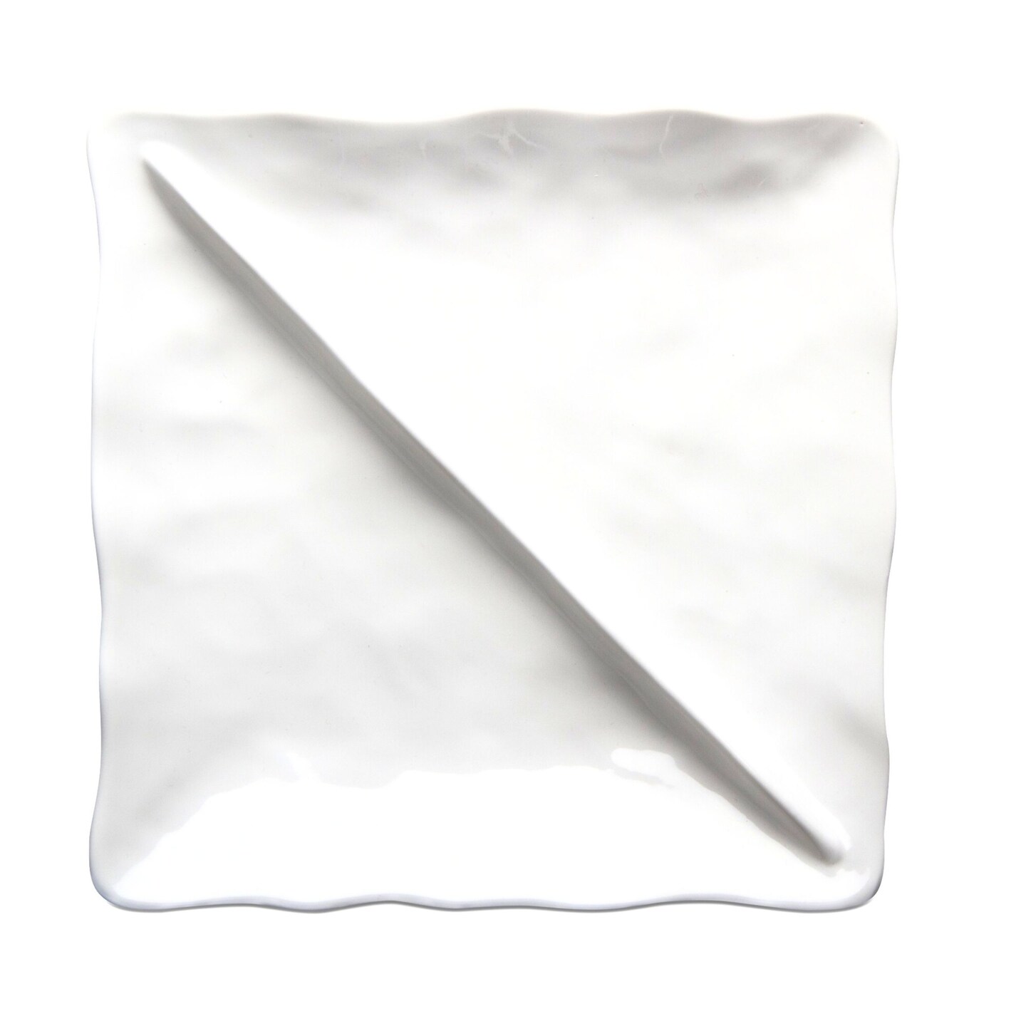 Formoso White Stoneware Square Divided Dish Dinnerware Serving Plate ...