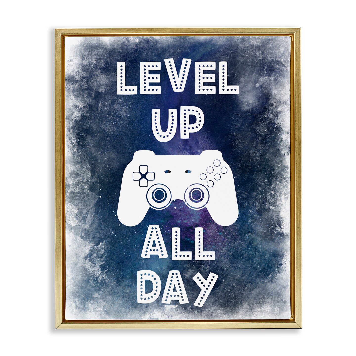 Stupell Industries Level Up All Day Splash Floating Frame, design by ...