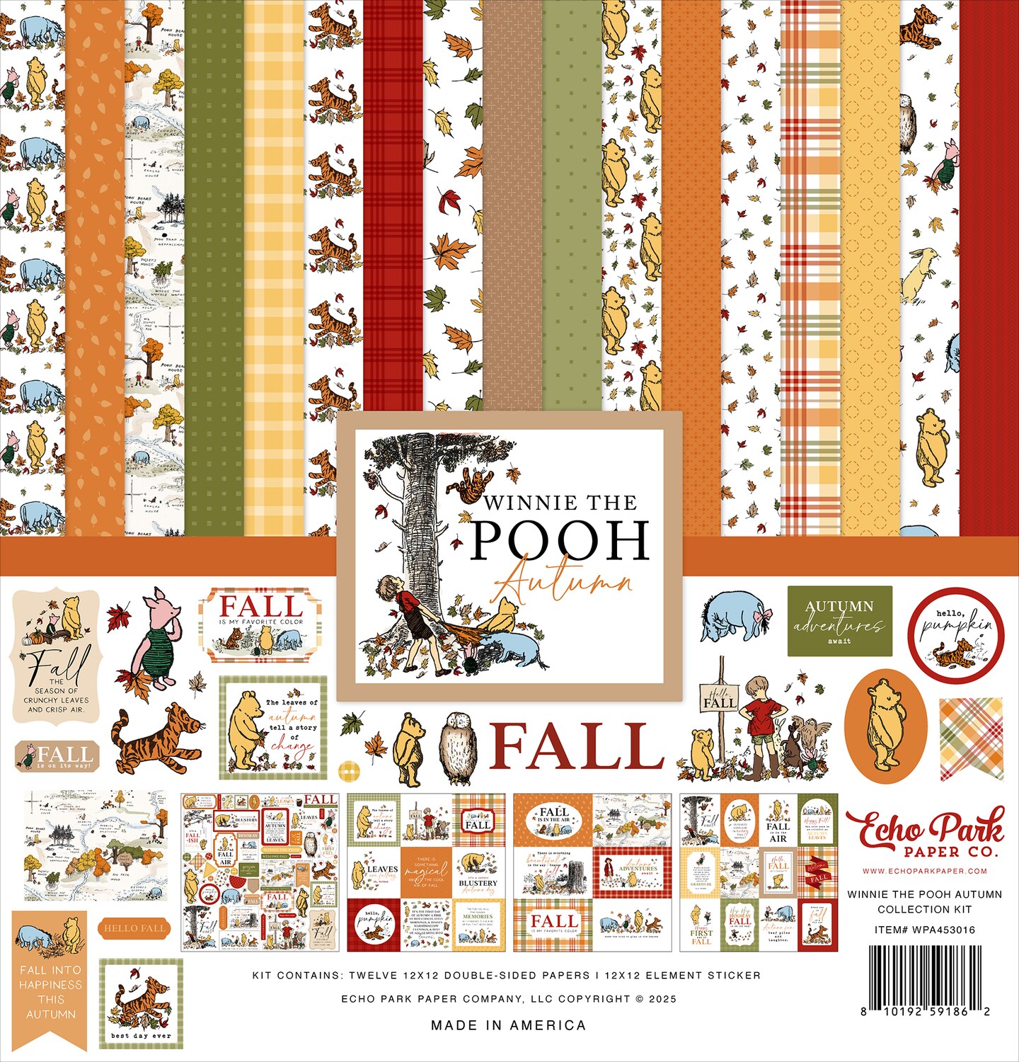 Winnie The Pooh Autumn 12x12 Collection Kit | Michaels