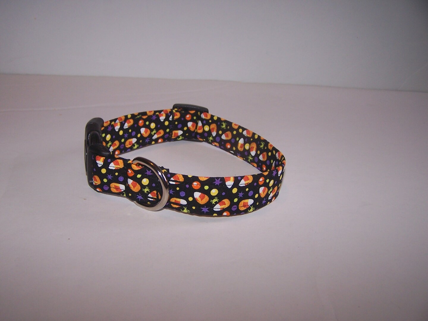 Wet Nose Designs Cute As A Bug Candy Corn Dog Collar on Black Halloween ...
