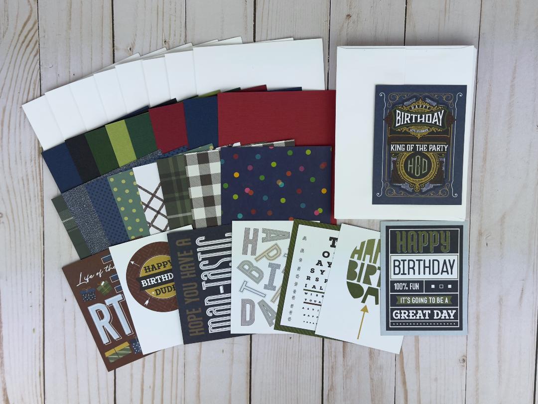 Masculine Birthday Card Kit DIY, Card Making Kit for Women, Easy DIY ...