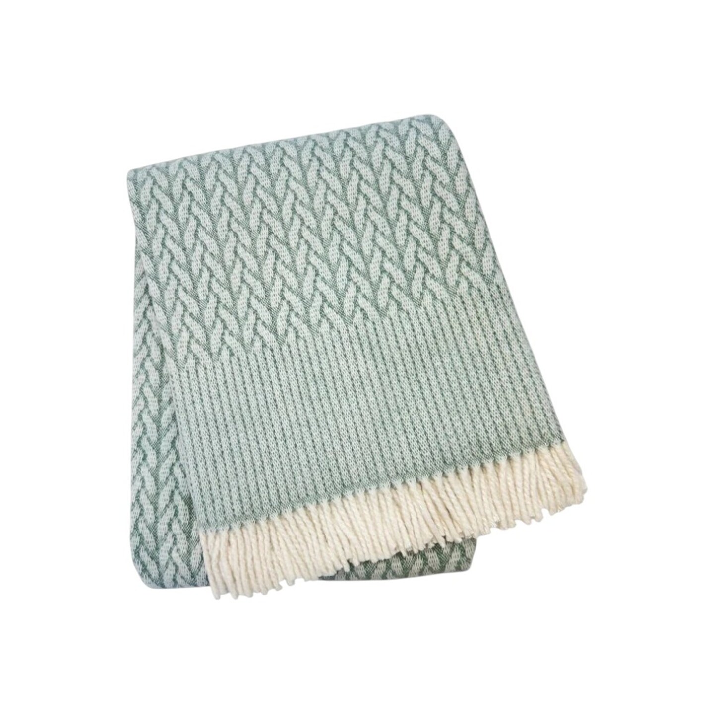 Edge Collections - 55" x 70" - Green - Cozy Woven Plush Throw Blanket ...
