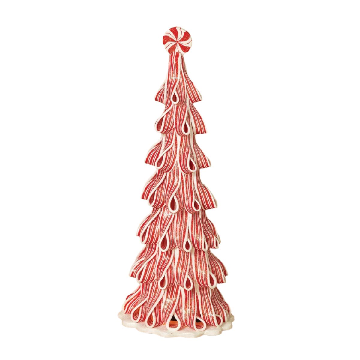 Lighted Tall Peppermint Ribbon Tree | Michaels