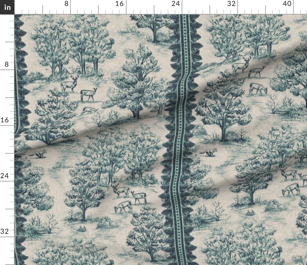 Rustic Cabincore Lodge Deer Fox Forest Stripe Vintage Country Hunting ...