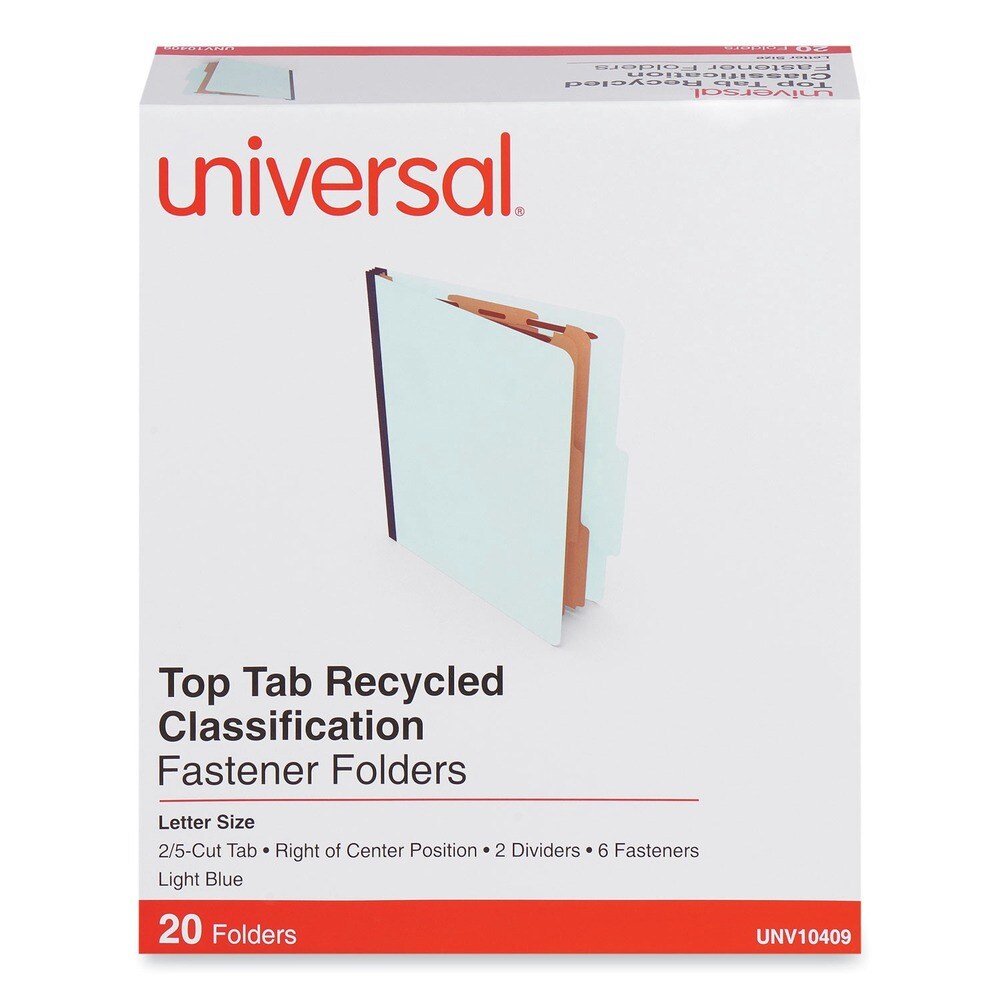 Universal 2 Dividers 6 Fasteners Heavy-Duty Pressboard Cover Letter ...