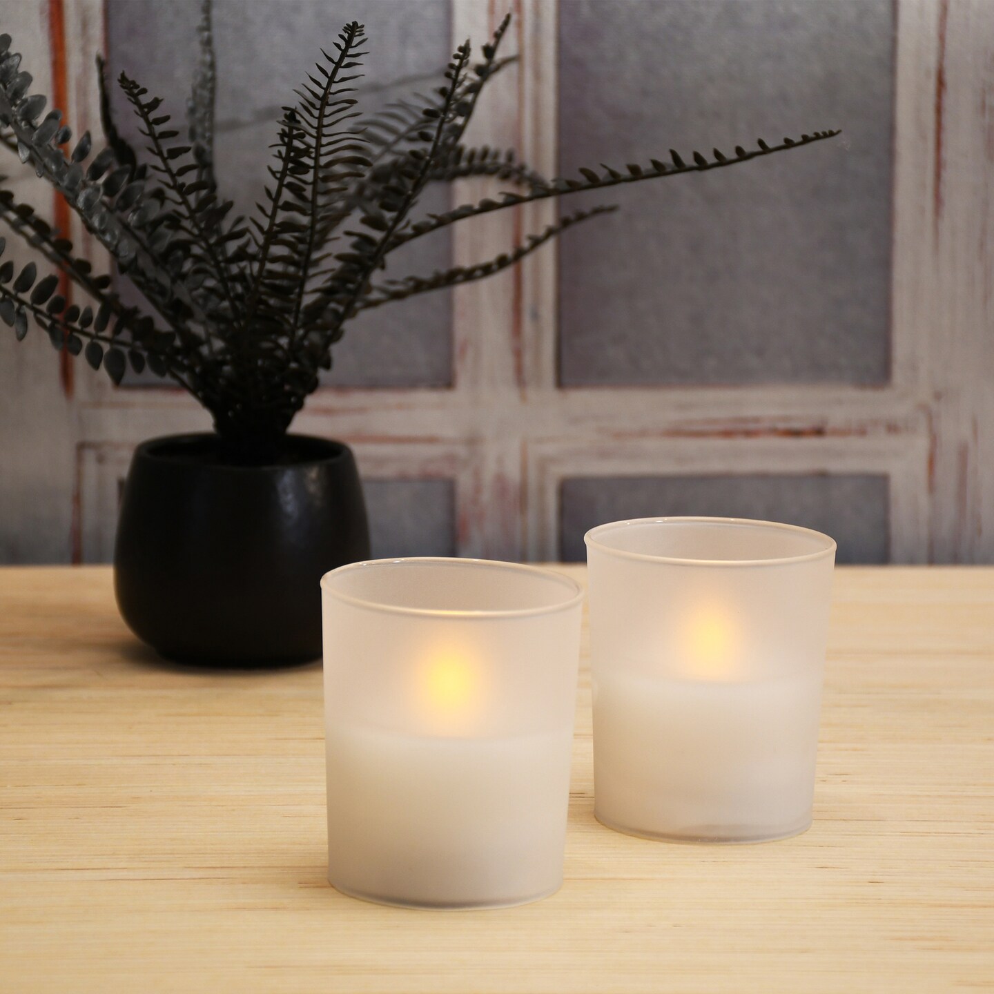 Mod Lighting and Decor LED Lighted Frosted Glass Candles - 4" - Set of ...