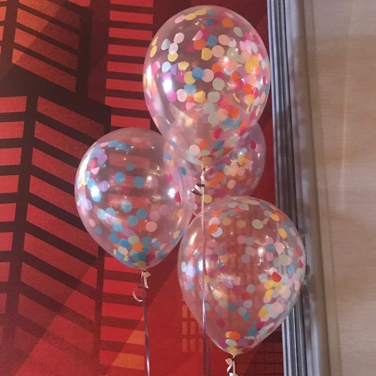 24 Pieces Rainbow Multicolor Confetti Balloons(Rainbow)8 x 4 x 2 inches ...
