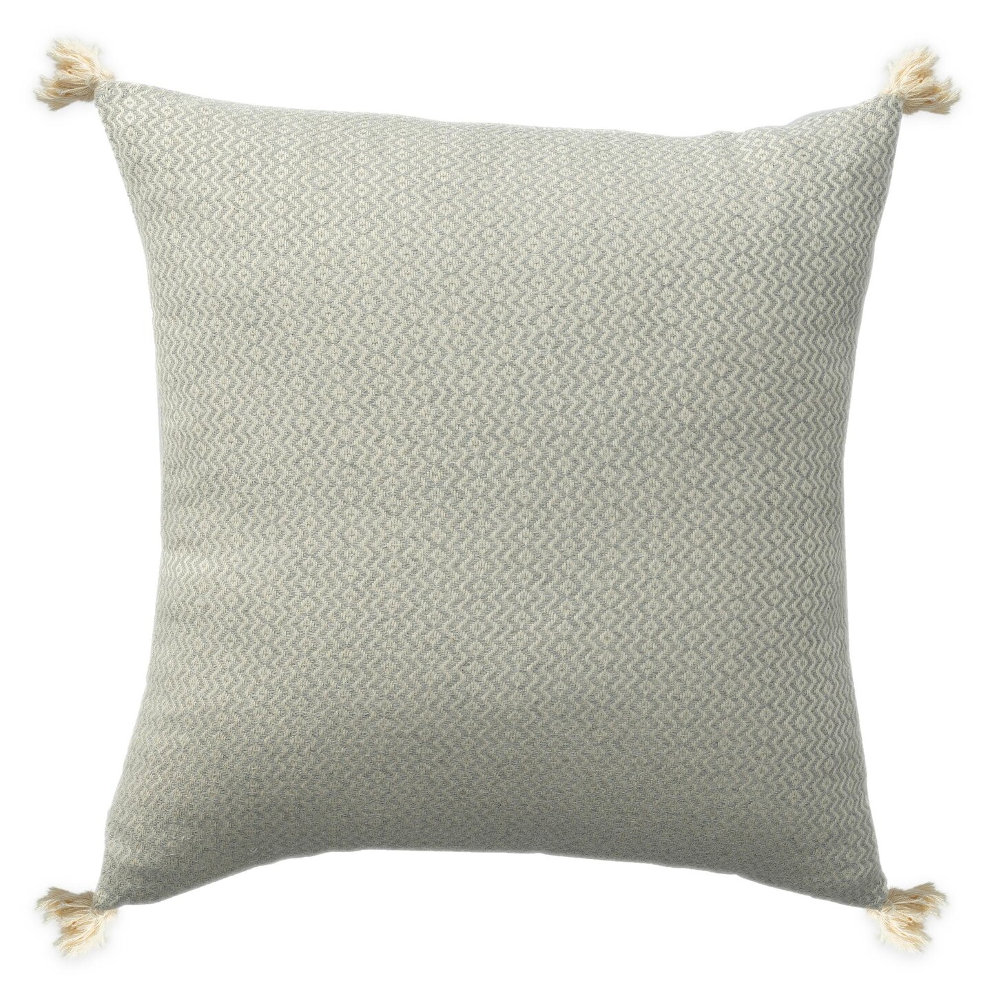 Laddha Home Designs Chevron Square Throw Pillow with Tassels - 18 ...