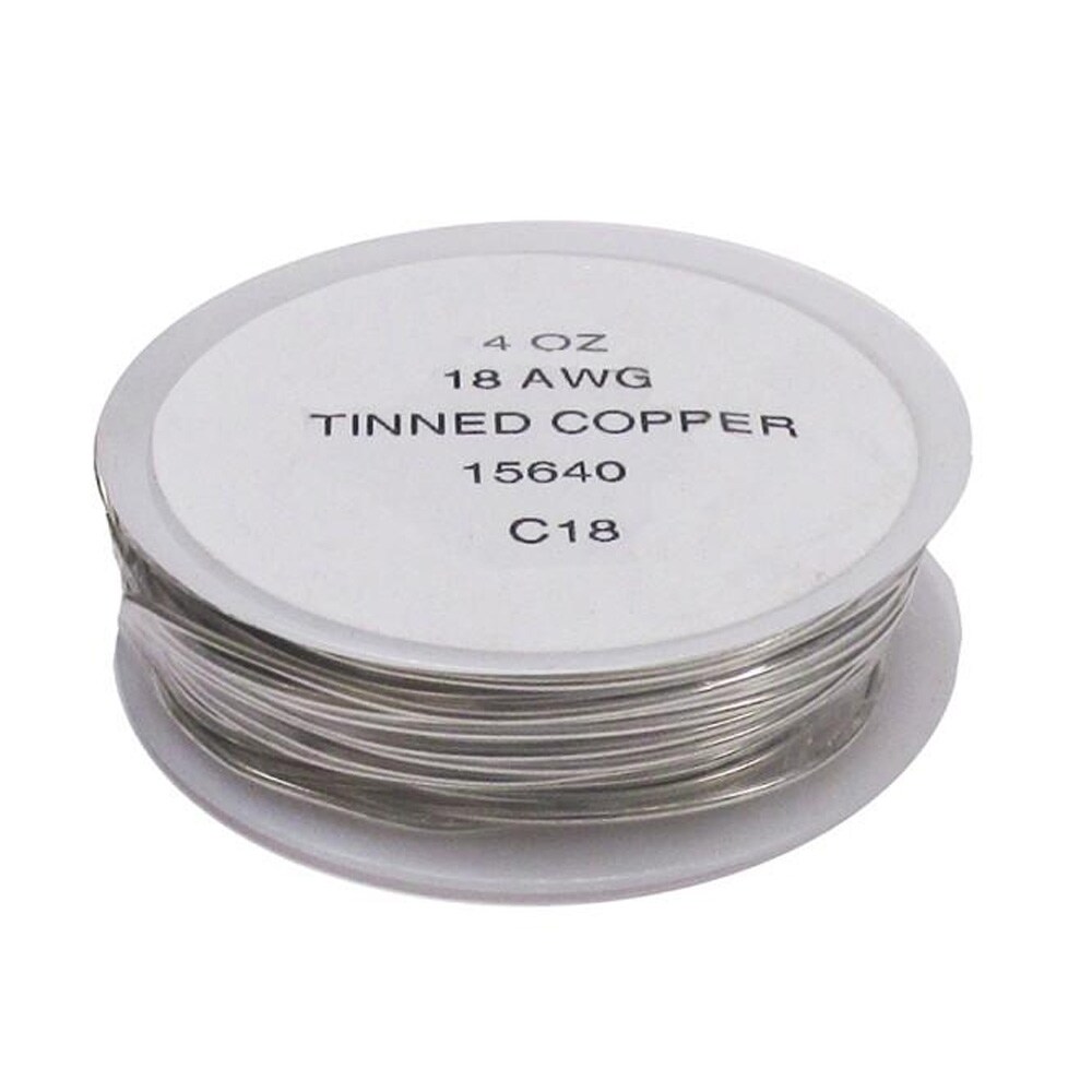 Tinned Copper Wire – 18 Gauge, 4 oz. Spool – Solderable Wire for Glass ...