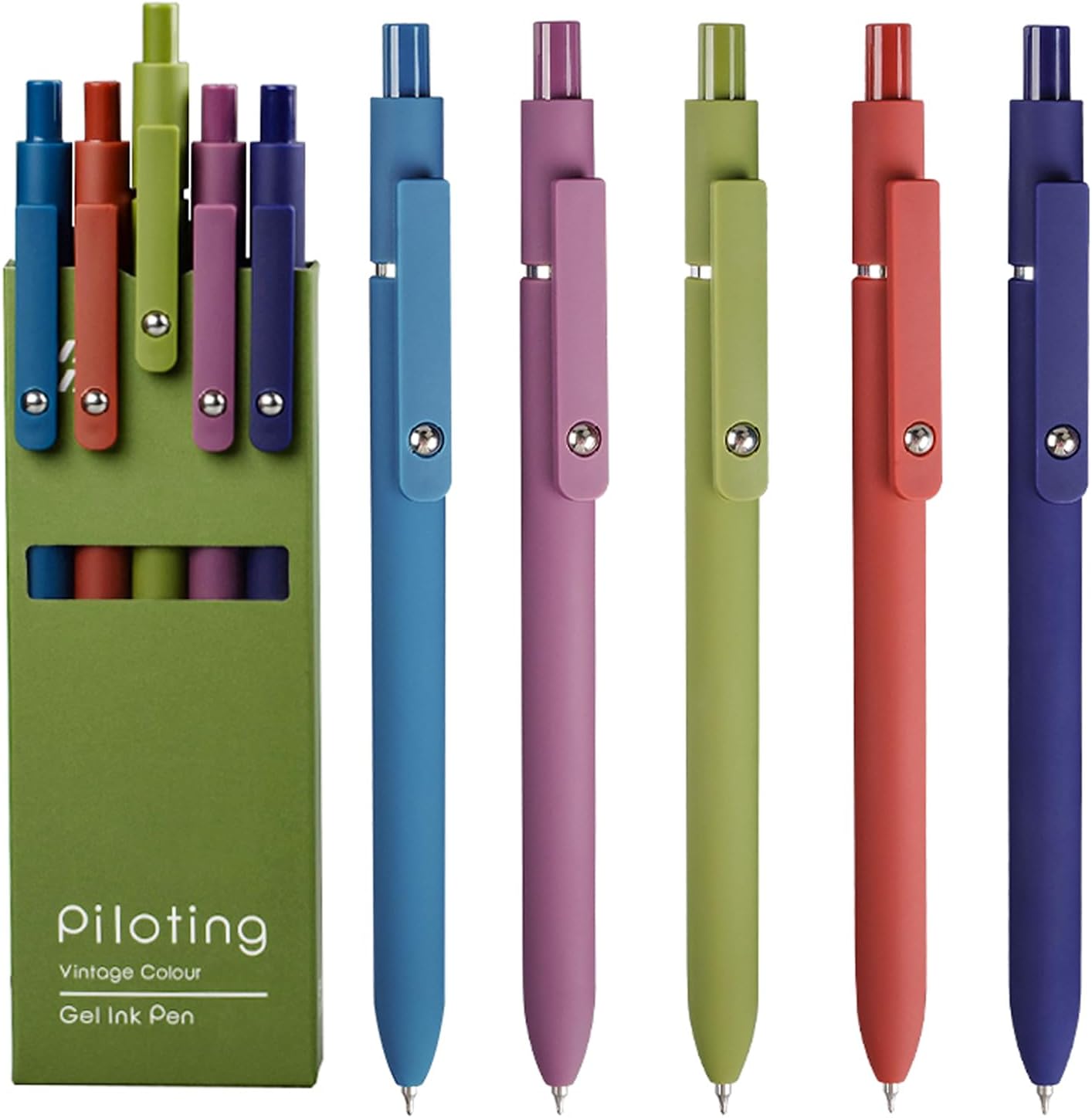 Gel Pens, 5Pcs 0.5mm Fine Point Black Ink Pens With Smooth Wirting ...