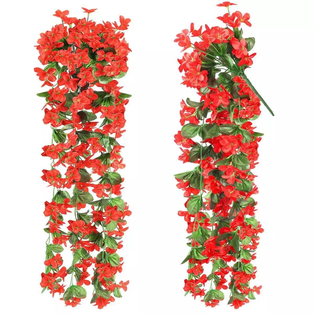 Artificial Hanging Flowers Vine Colorful Plants Home Garden Decor ...