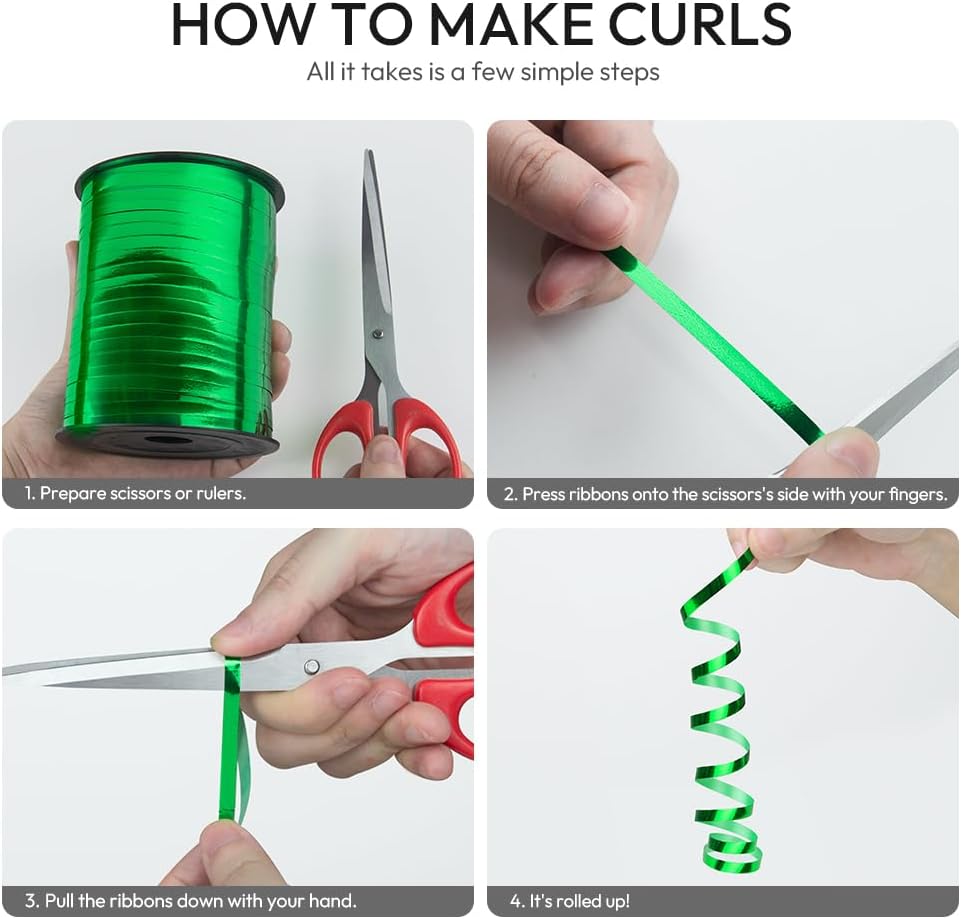 500 Yards Blue Curling Ribbon – 1/5" Balloon String for Gifts, Crafts ...