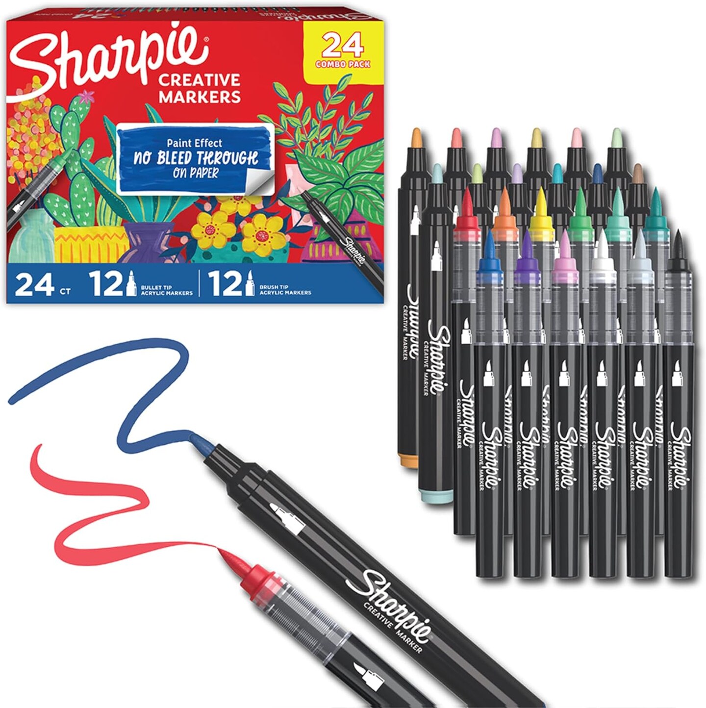 Creative Markers Variety Pack, Water-Based Acrylic Markers, Assorted ...