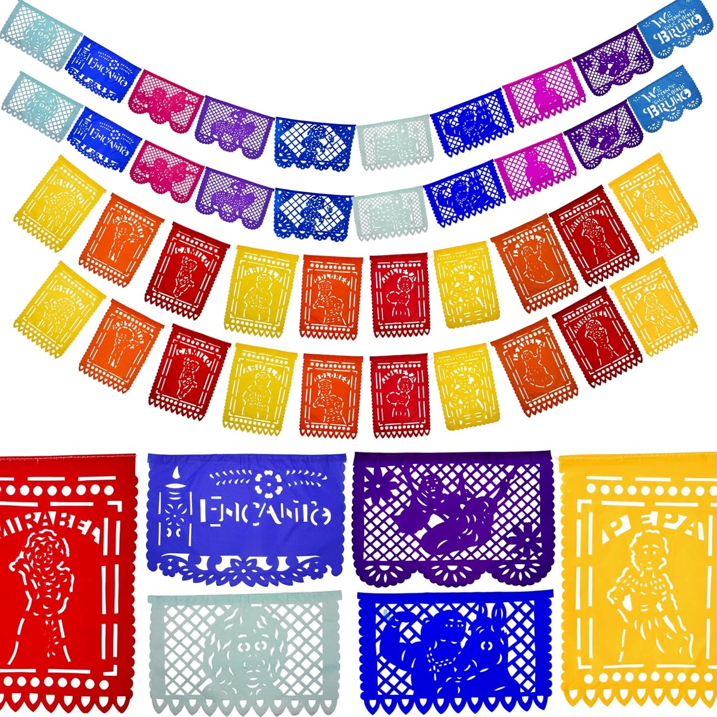 Encanto Paper Banner Set – 4-Pack, 50-ft, Mexican Party Decor | Michaels