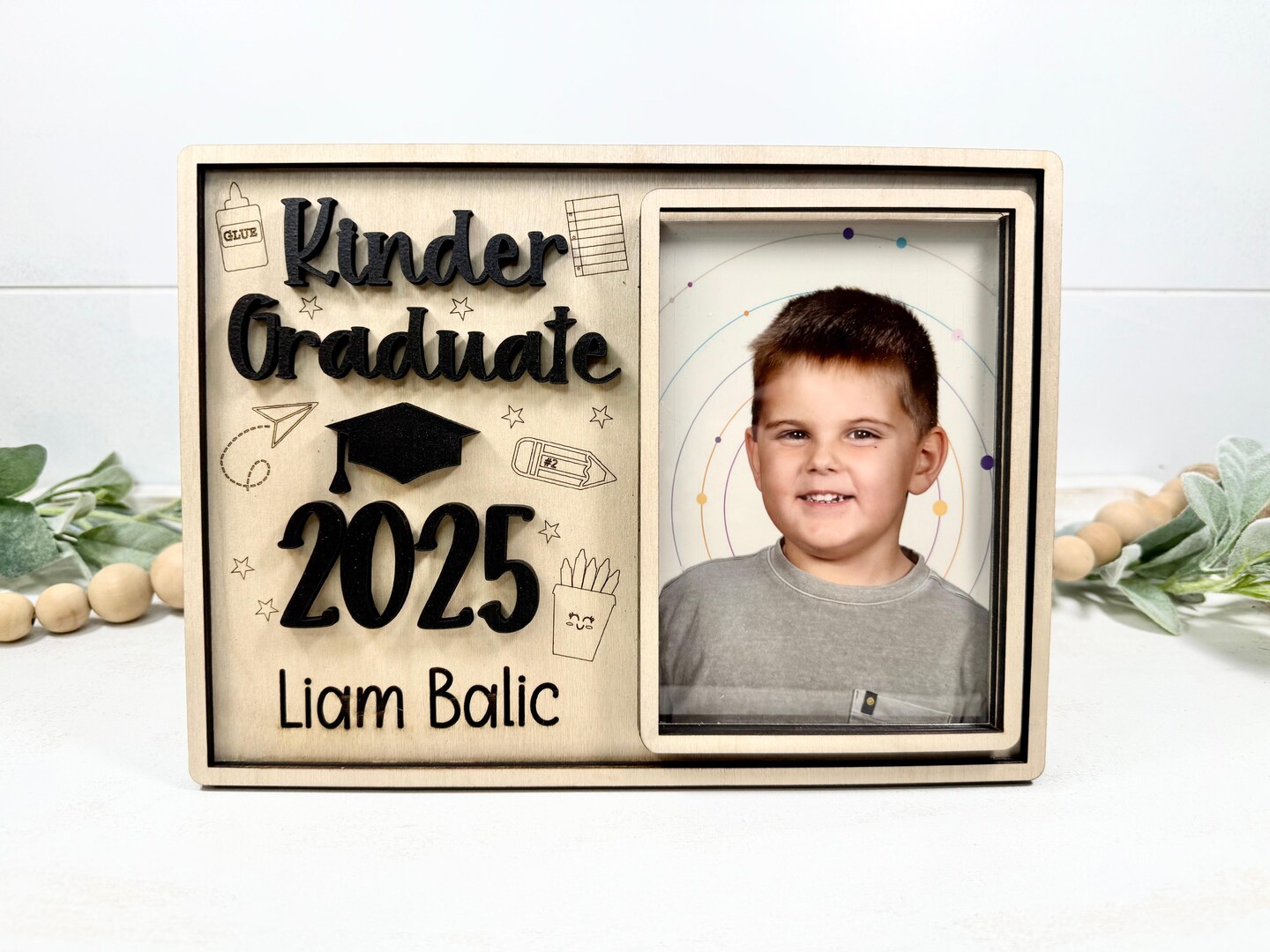 Graduation Photo Frame, Class of 2025 Picture Frame, Personalized 4x6 ...