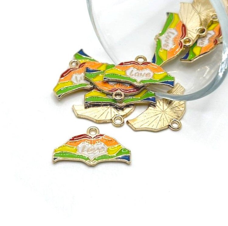 1, 4, 20 or 50 Pieces: Rainbow Pride Love Charms | Michaels
