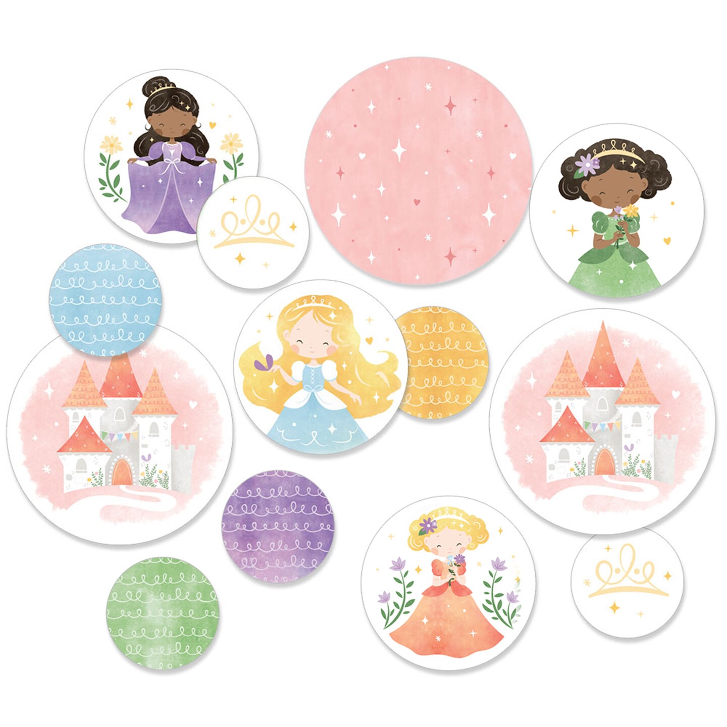 Big Dot of Happiness Princess Large Confetti, Princess Theme Birthday ...