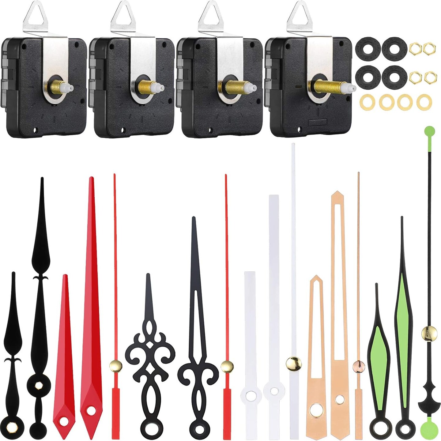 Clock Movement Replacement Mechanisms Clock Kit with 6 Different Pairs ...