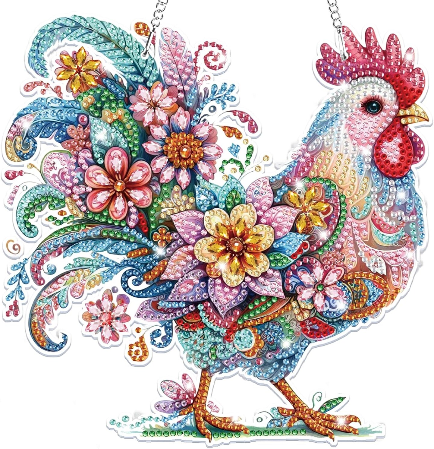 Chicken Hanging Diamond Art Painting Kits for Adults Beginners, 5D ...