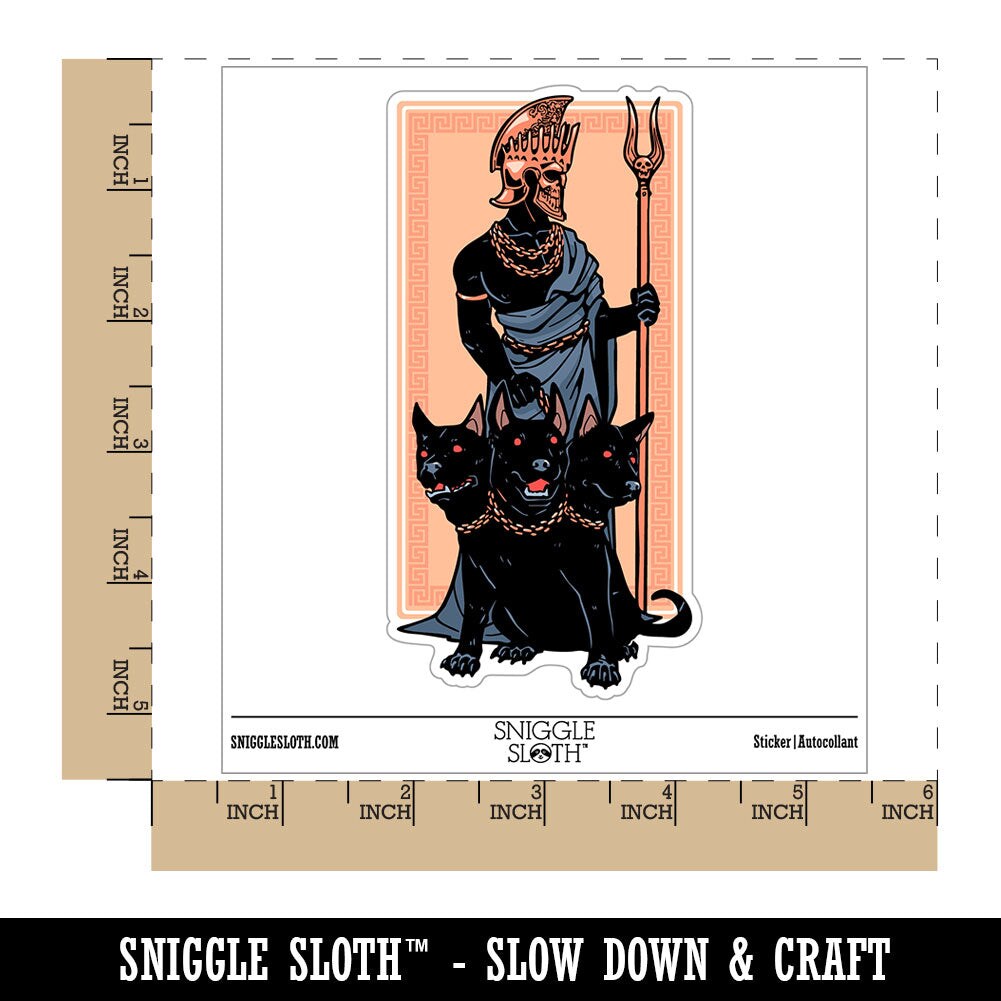 Water Bottle Sticker Set Hades and Cerberus Greek God of Dead Pluto ...