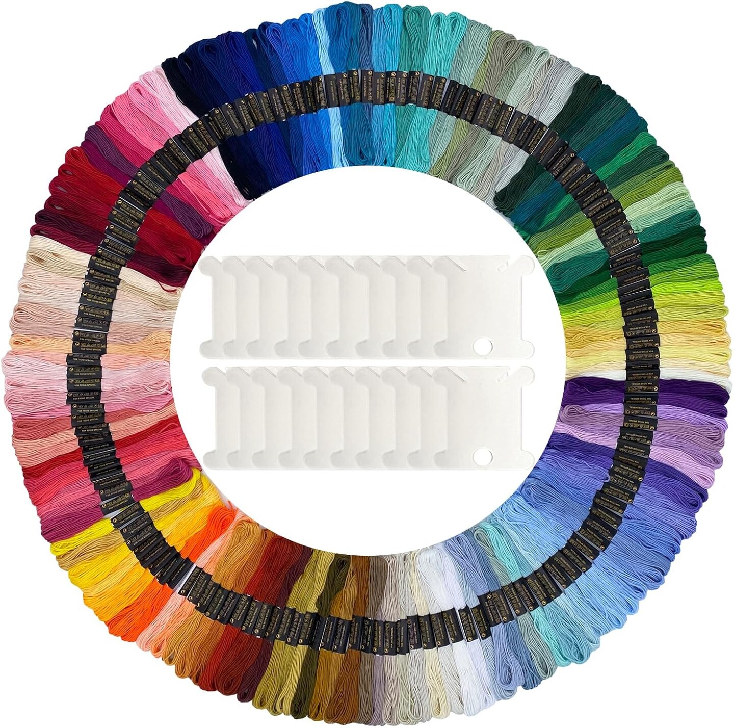 Embroidery Floss 150 Skeins Cross Stitch Thread Rainbow Color ...