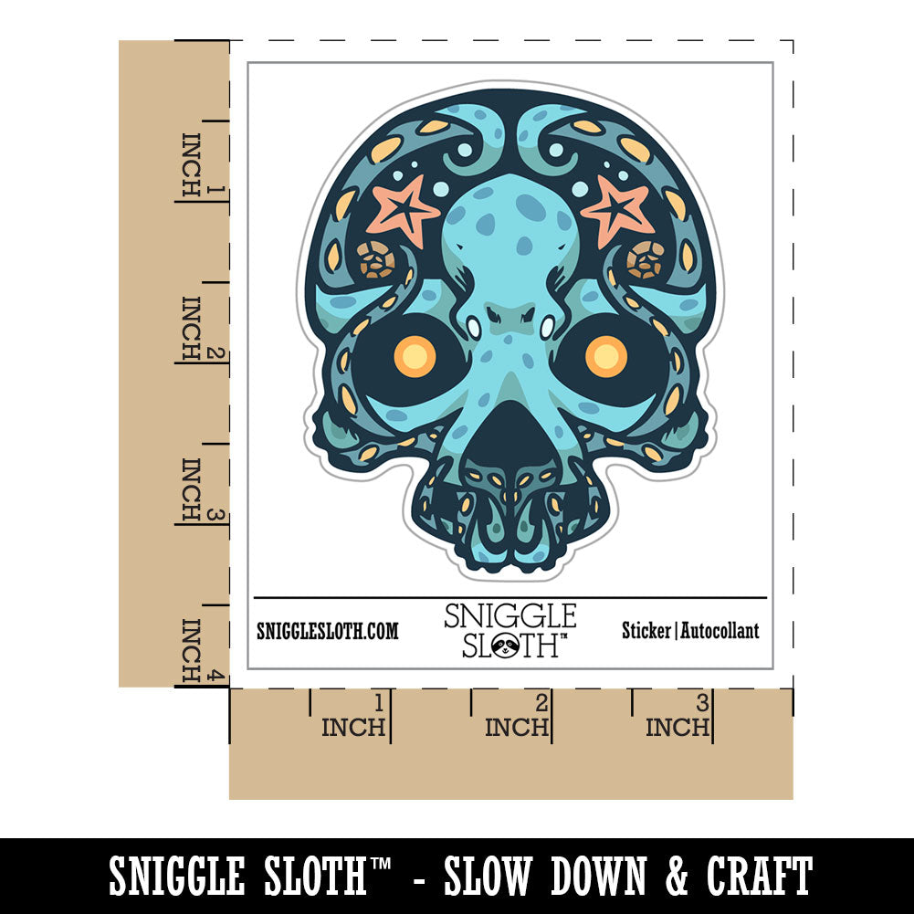 Water Bottle Sticker Set Octopus Skull Nautical Tentacles Cute ...