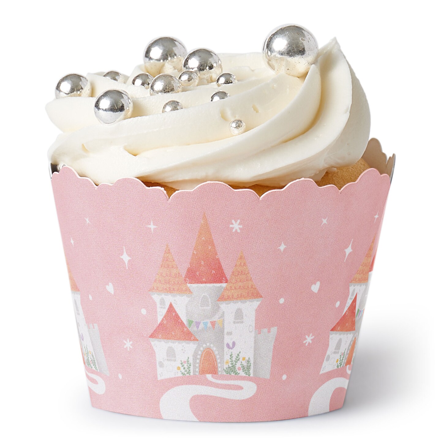 Big Dot of Happiness Princess Cupcake Wrappers, Pink Castel Adjustable ...