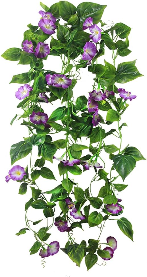 Artificial Vines 15Feet Silk Flower Summer Garland for Outdoors Purple ...