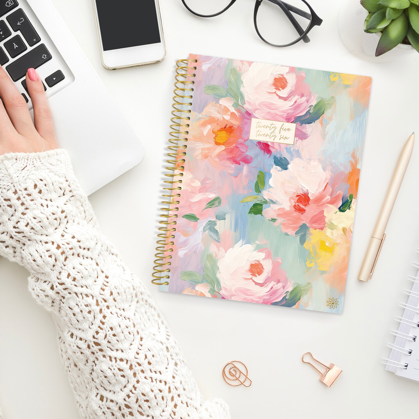 bloom daily planners 2025-26 Soft Cover Planner, 8.5" x 11", Painted ...