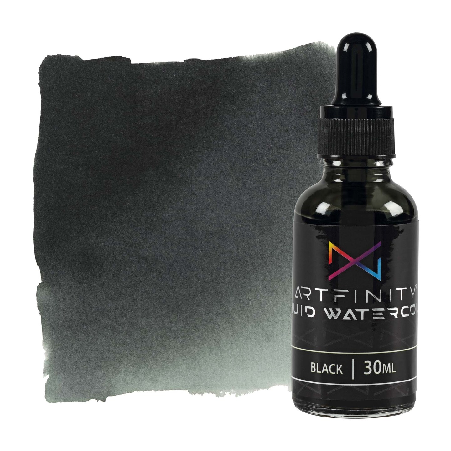 Artfinity Liquid Watercolor Paint 30 ml Bottle, Black - Vibrant Dye ...