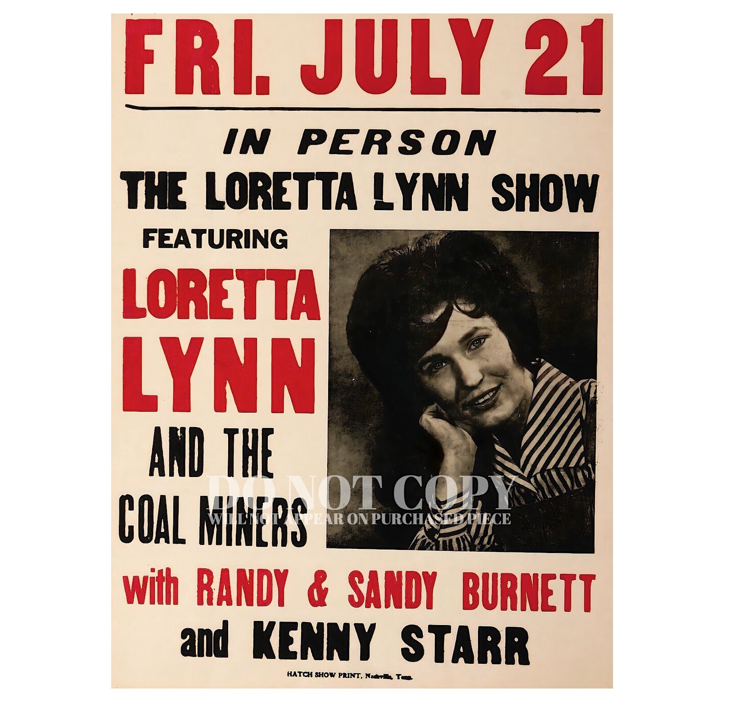 Loretta Lynn Poster 11 X 15 | Nashville Live Show | RARE Concert ...