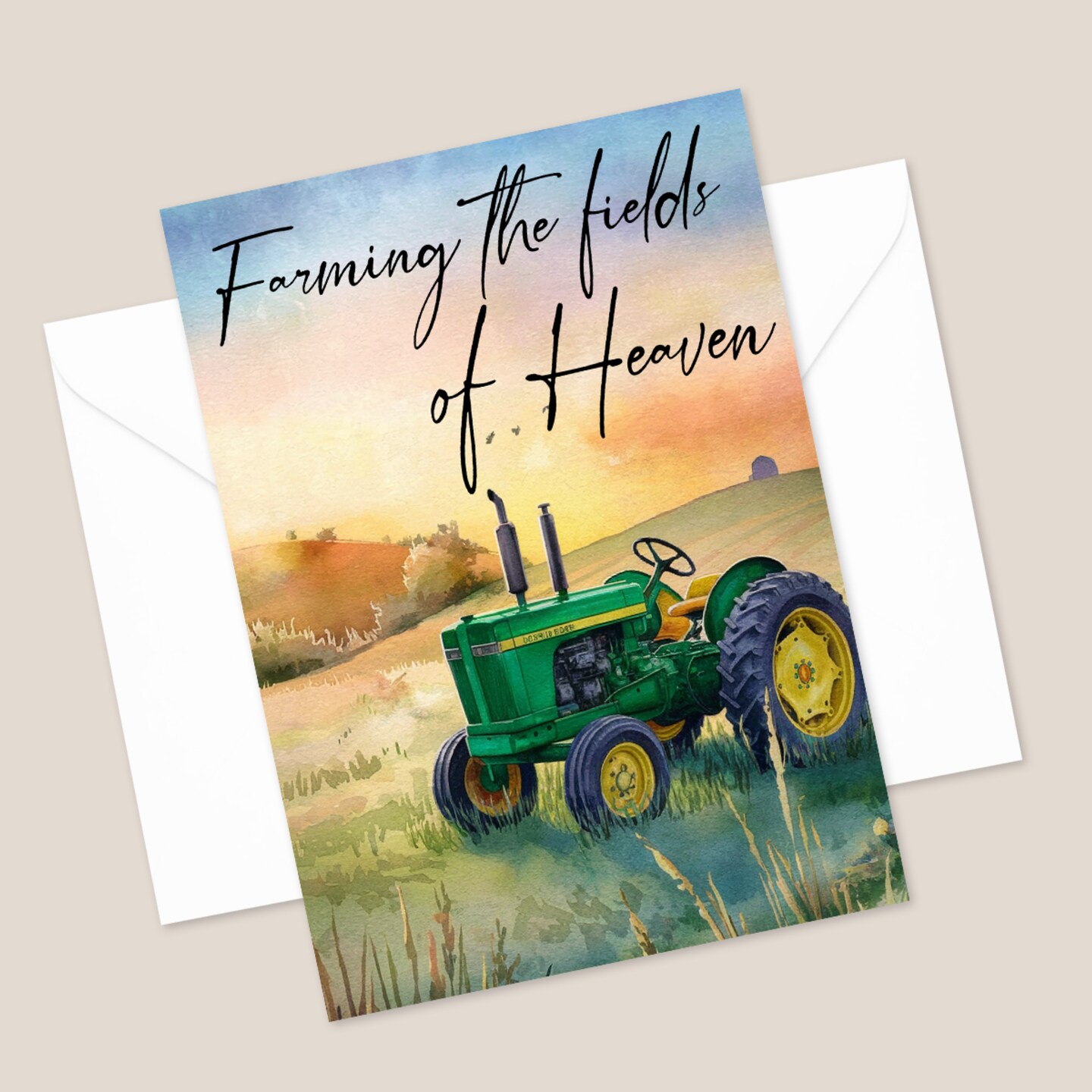 Personalized Farmer Sympathy Card for Men Farming Memorial Card Sorry ...