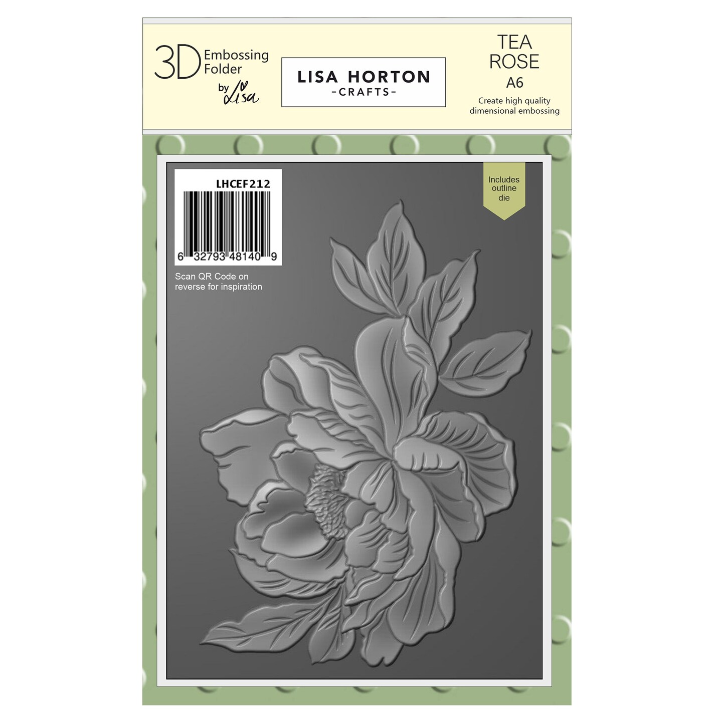 Lisa Horton Crafts A6 Embossing Folder And Die-Tea Rose | Michaels