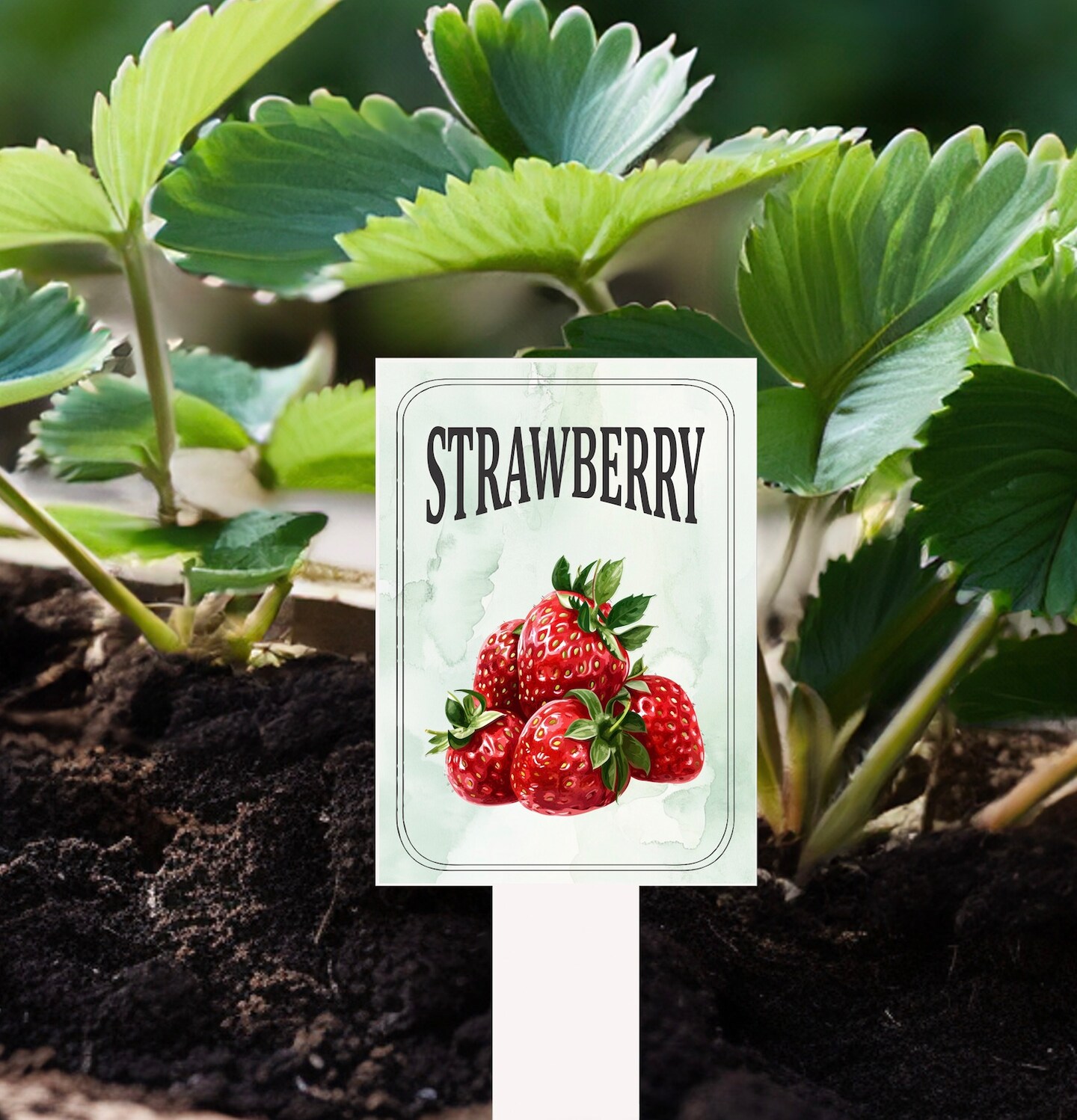 Berry Plant Marker for Gardens, Fruit Plant Stake Identifier, PVC Plant ...