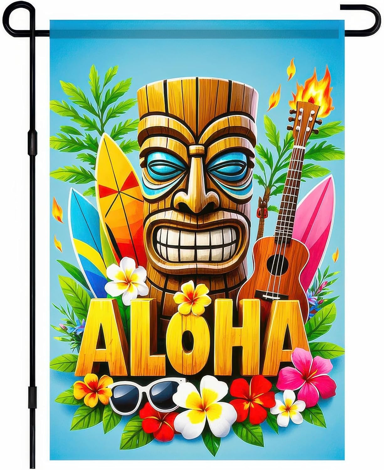 Hawaiian Aloha Garden Flag Summer Hawaii 12 x 18 Inch Luau Party ...