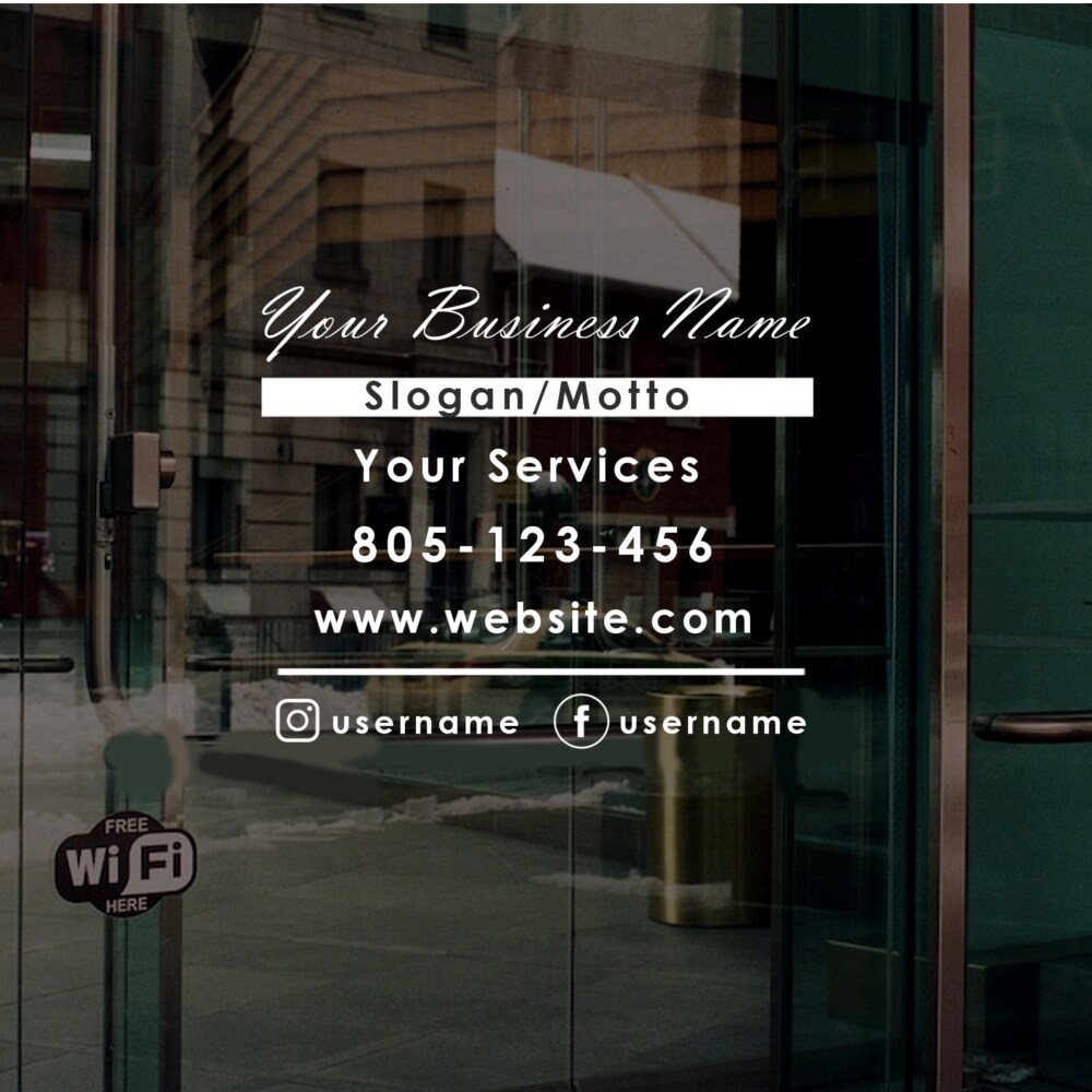 Custom Storefront Business Vinyl Decal Sign | MakerPlace by Michaels