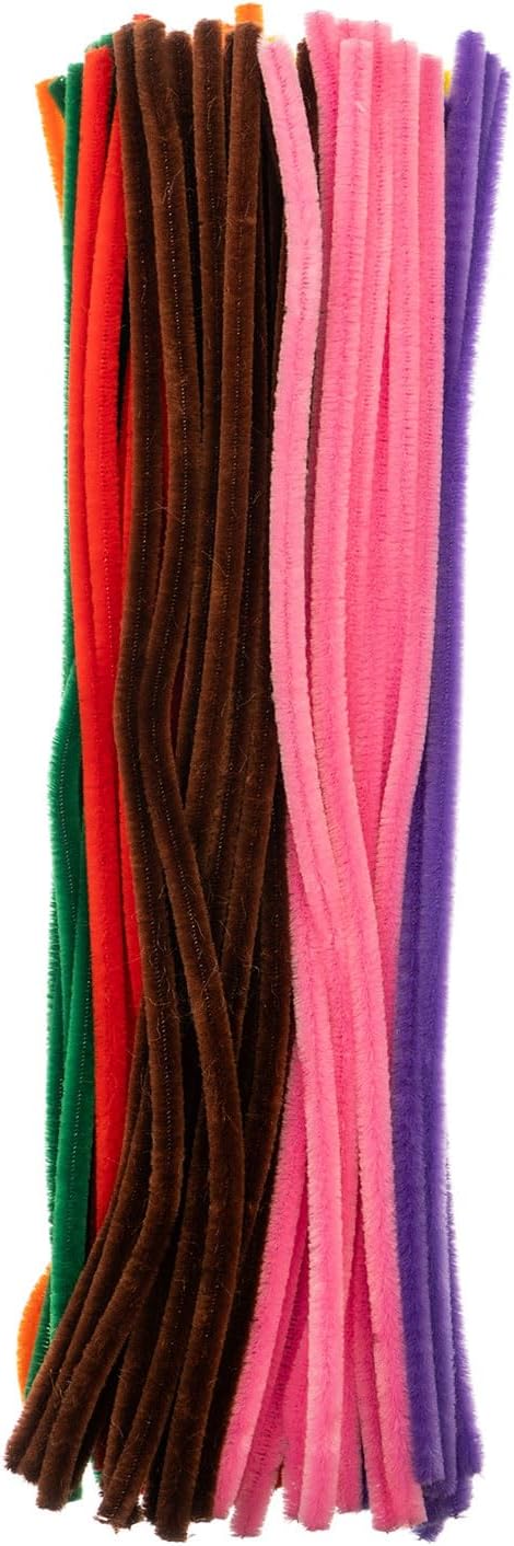 John Bead 12in x 6mm Mixed Chenille Pipe Cleaners, 100pcs | Michaels