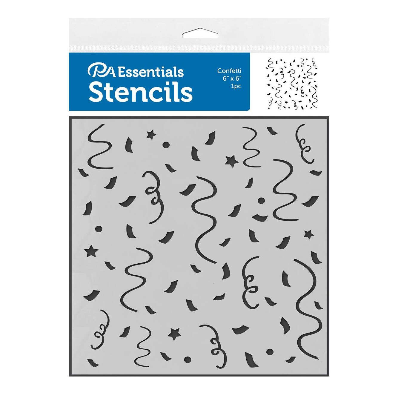 PA Essentials Stencil Confetti for Painting on Wood, Canvas, Paper ...