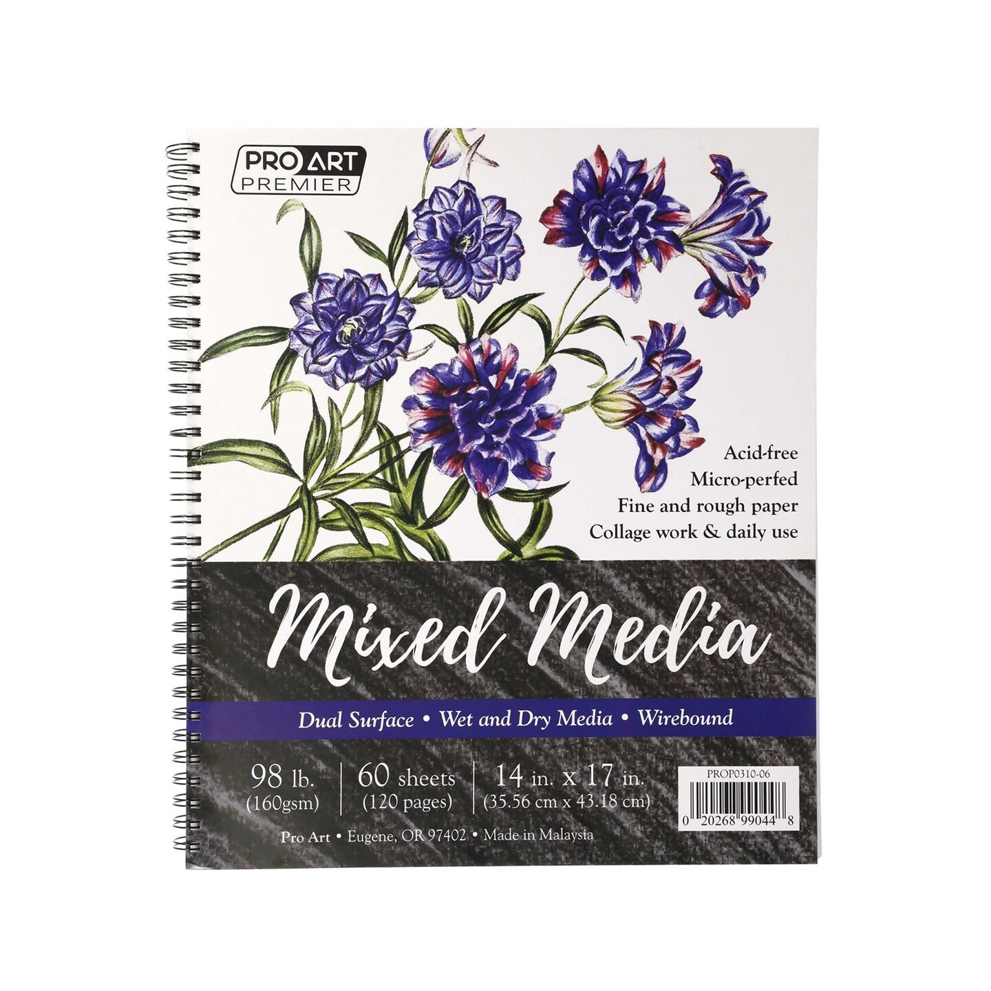 Pro Art Premium Mixed Media Pad 14"x17" 60 sheets, 98#, Wire, Sketch ...