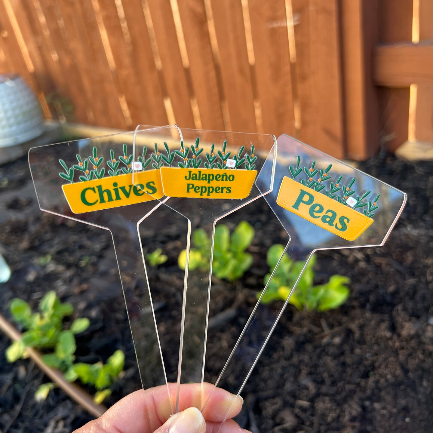 Custom Garden Plant Stakes | Acrylic UVDTF Printed | Garden Decor ...
