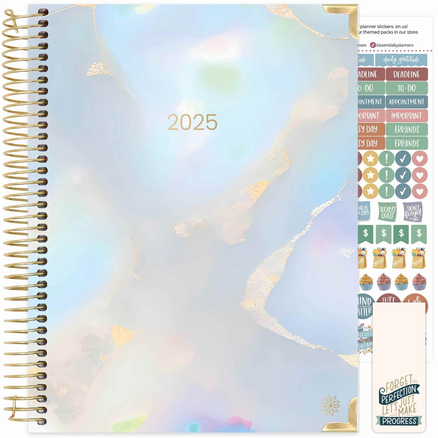 bloom daily planners 2025 Hard Cover Planner, 8.5" x 11", Iridescent ...