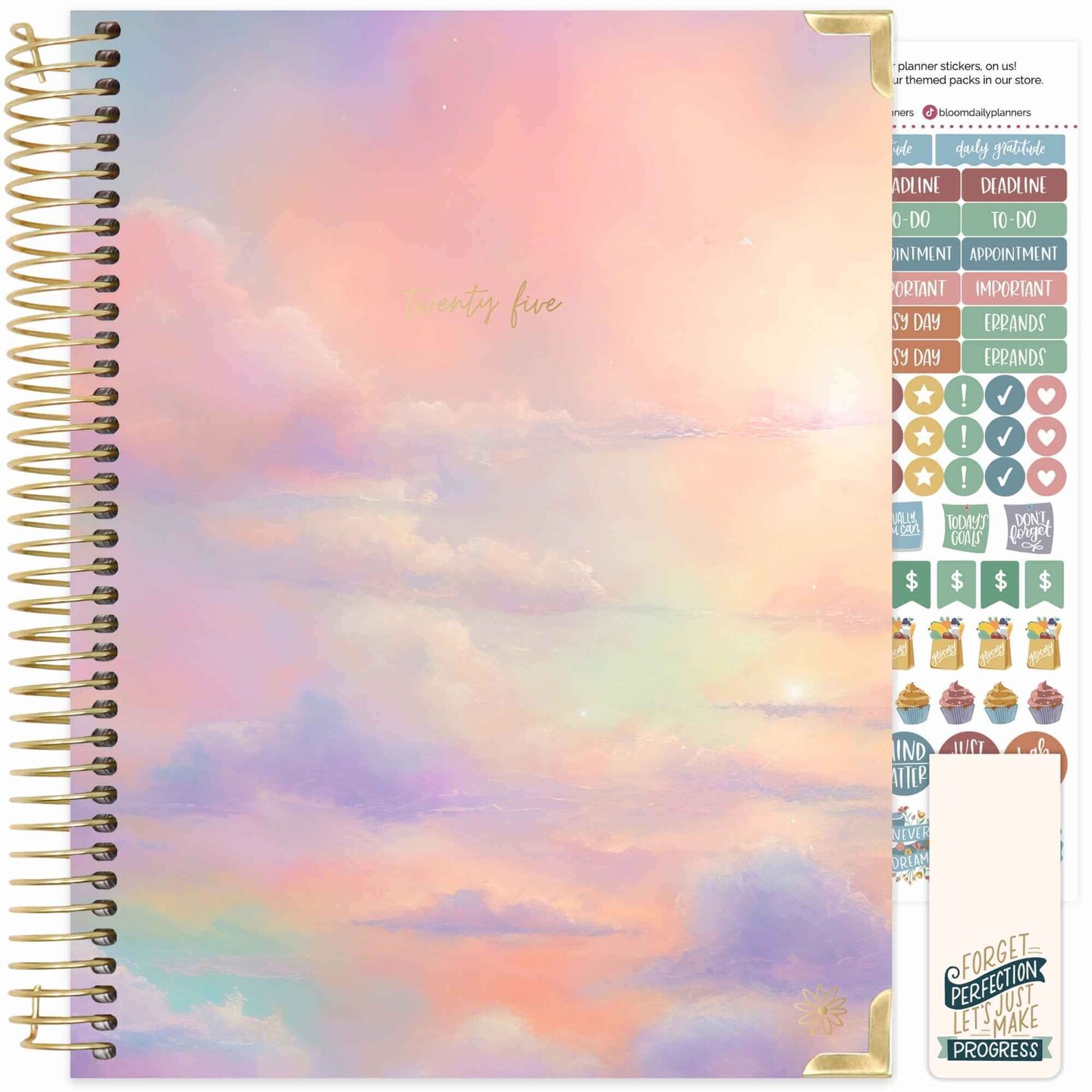 bloom daily planners 2025 Hard Cover Planner, 8.5" x 11", Cotton Candy ...