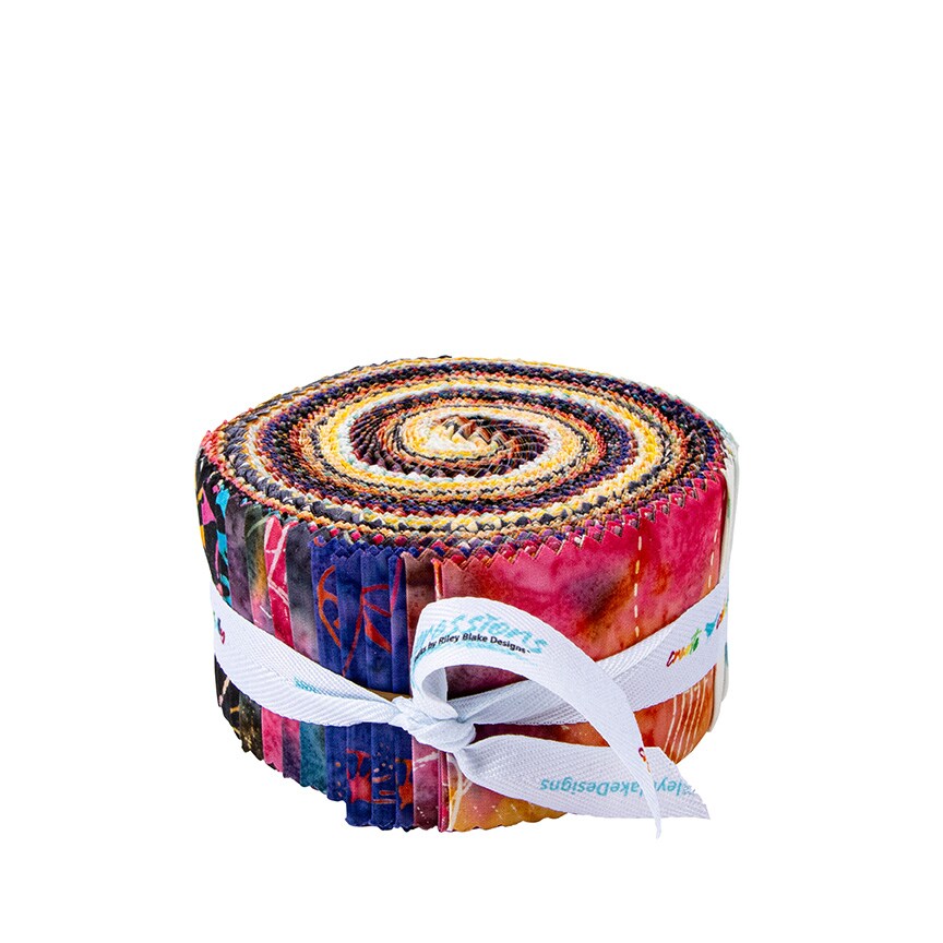 Expressions Batiks 2.5" Strip Roll in Places You'll Go Groovy Town ...