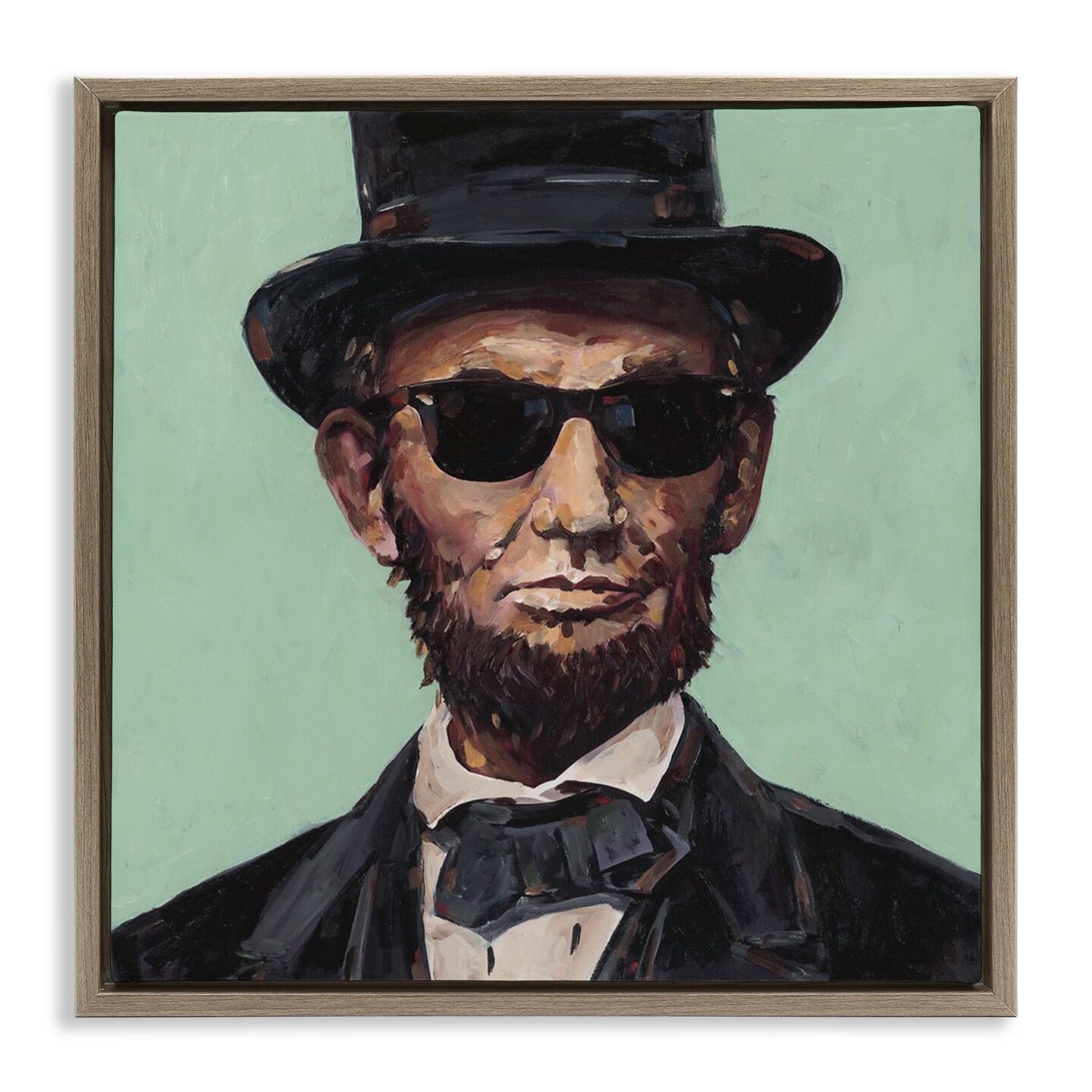 Stupell Industries Honest Abe With Shades Floating Frame, design by ...