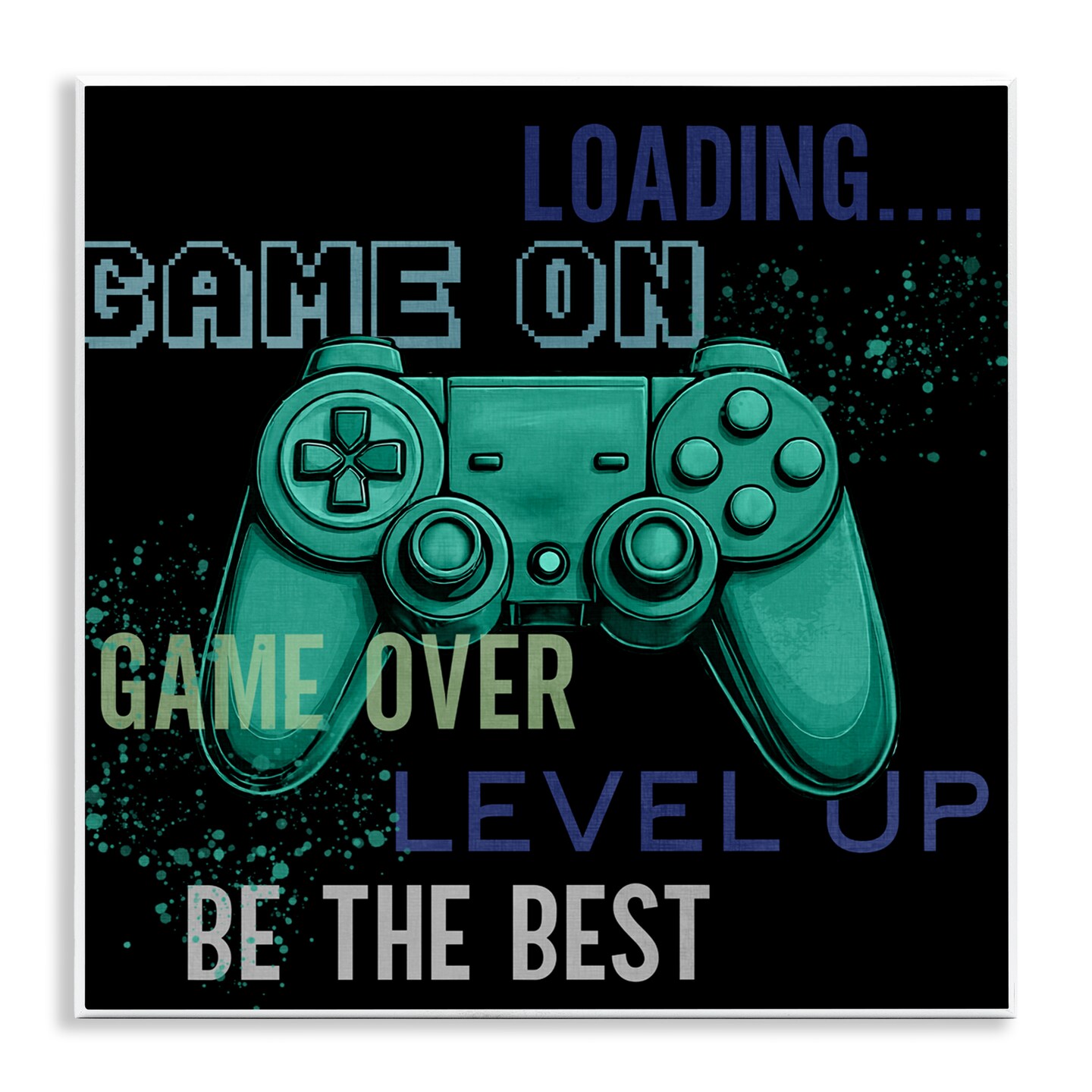 Stupell Industries Game On Level Up Controller Wall Plaque, design by ...