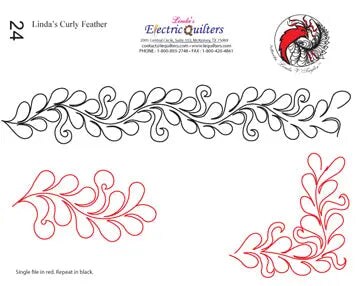 024 Lindas Curly Feather Pantograph by Linda V. Taylor | Michaels