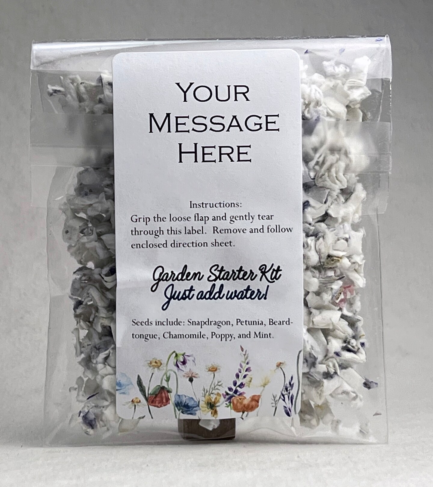 Custom Wildflower Seed Paper Garden Kit Favor - Parties, Celebrations ...