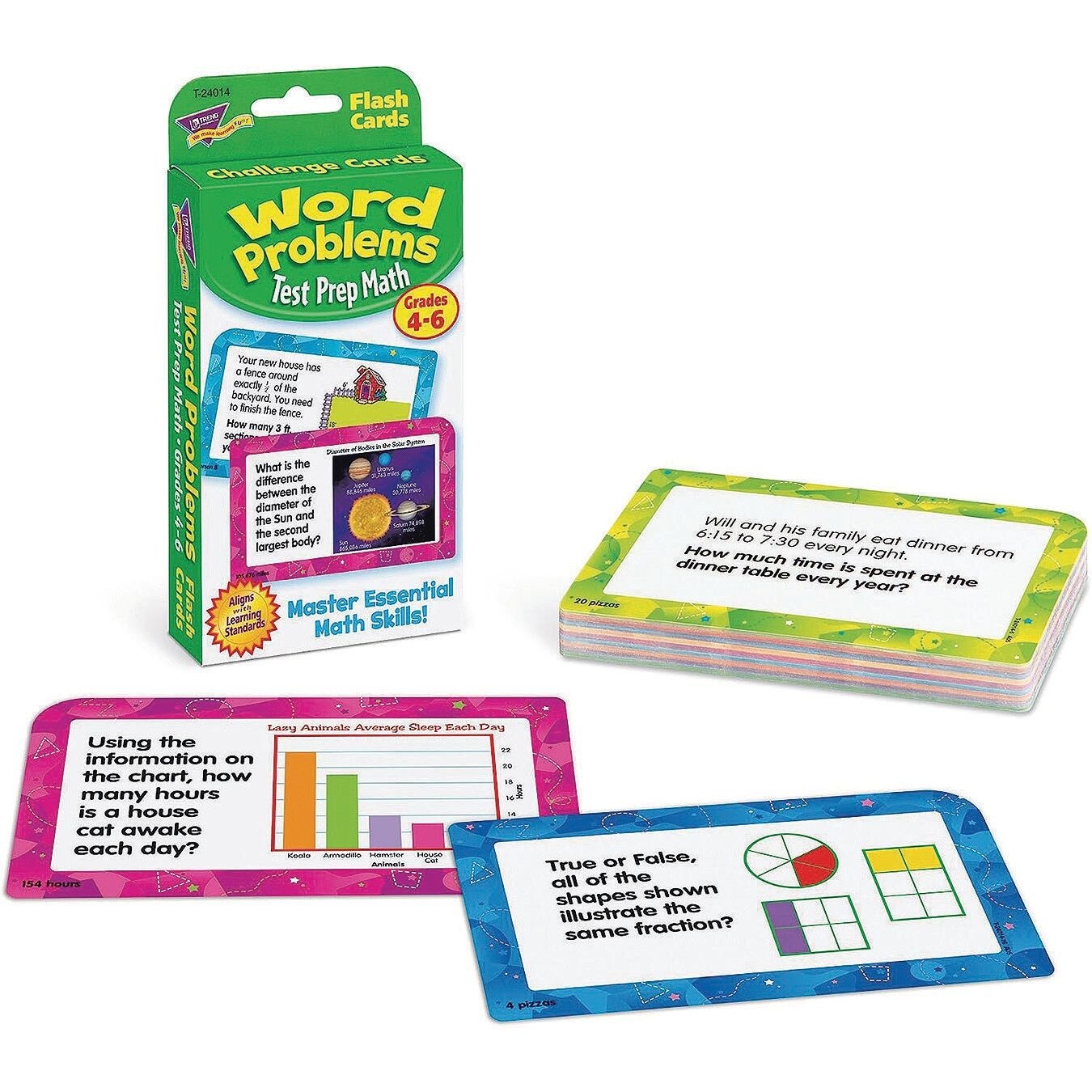 Word Problems Test Prep Math Grades 4-6 Challenge Cards | Michaels