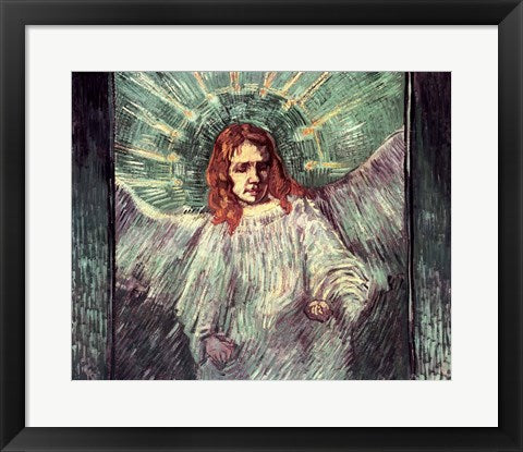 Framed Art Head of an Angel, after Rembrandt, 1889 by Vincent Van Gogh ...