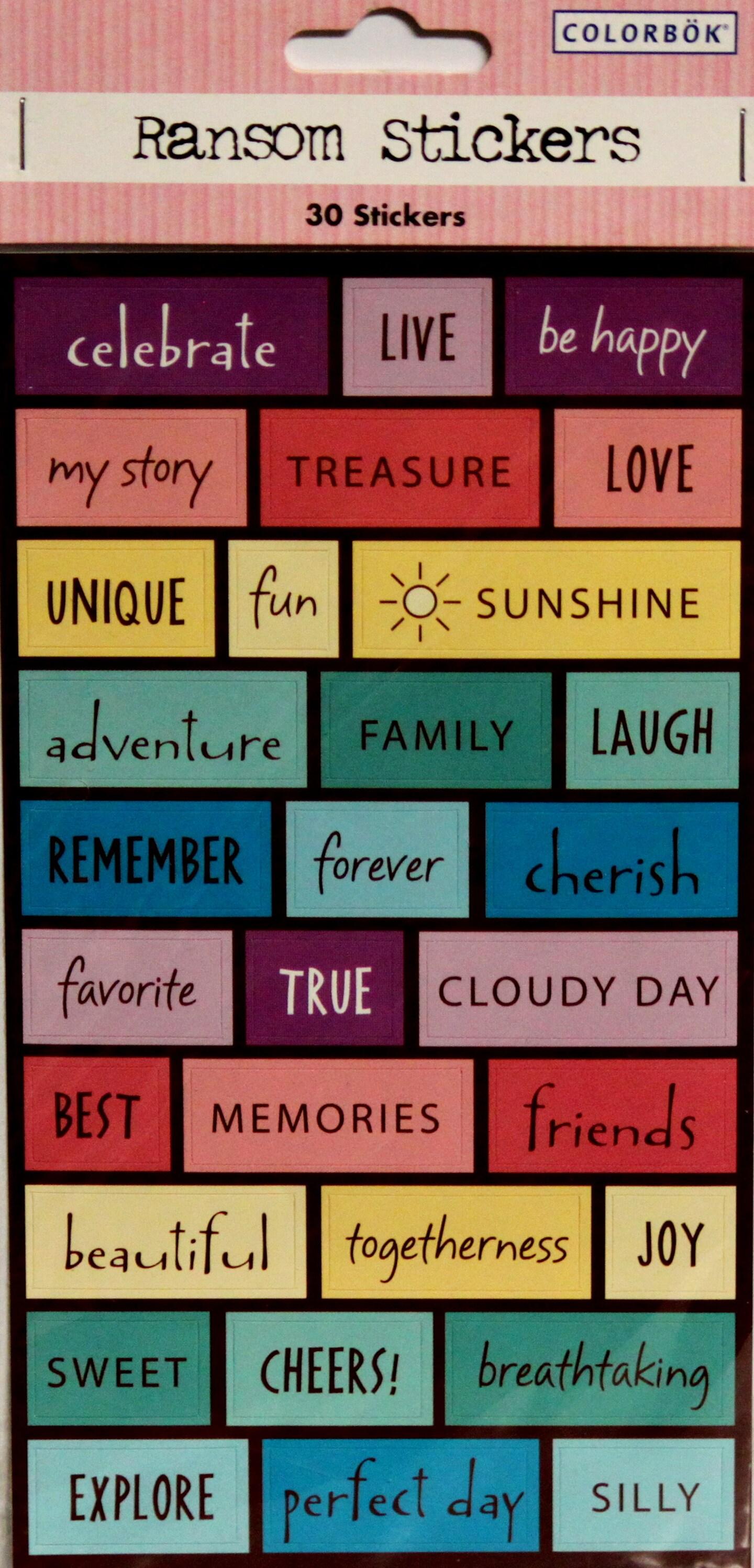 Colorbok Ransom Stickers-Pink | Michaels